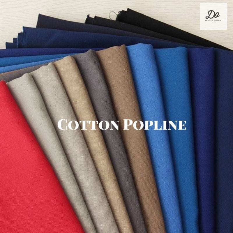 Jual BAHAN KEMEJA ATASAN KATUN POPLIN POLOS SOFT KAIN COTTON POPLINE ...