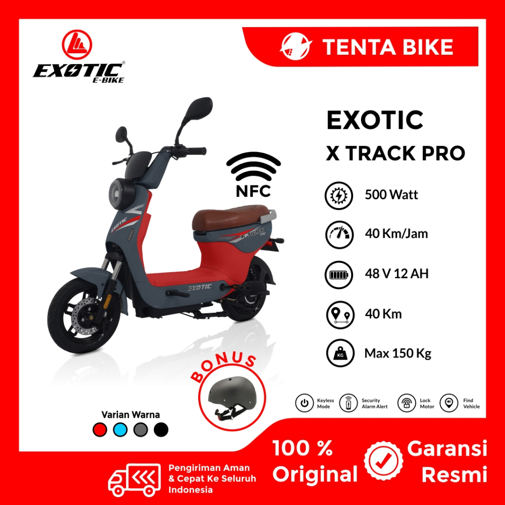 Jual Sepeda Listrik Dewasa Exotic X Track Pro Garansi Resmi 100% ...