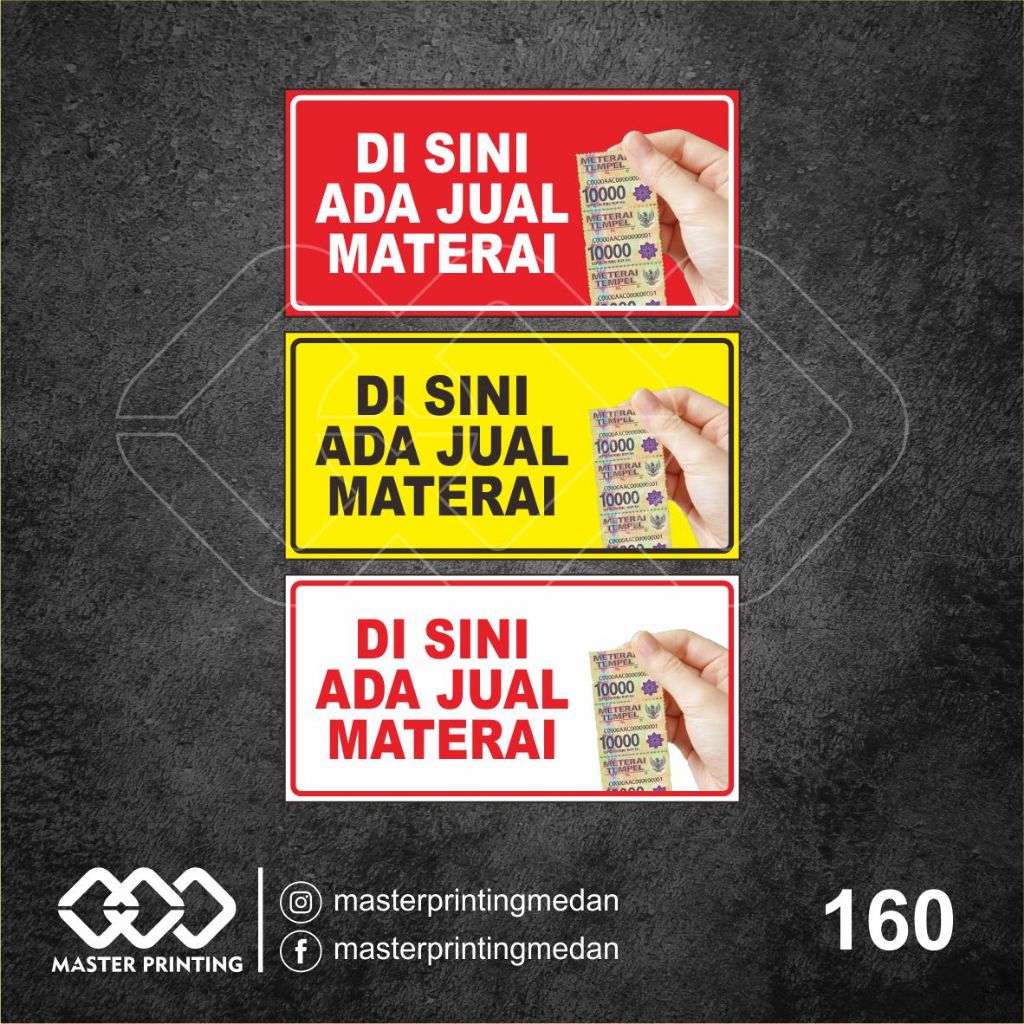 Jual 160 - Stiker Di Sini Ada Jual Materai, Sticker Vinyl, Premium, Tahan Air, Termurah, dan ...