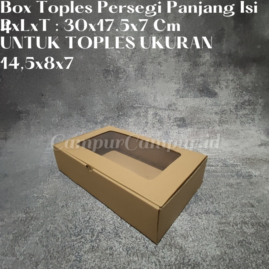 Jual Box Hampers Kardus Eflute Window untuk Toples Persegi panjang isi ...