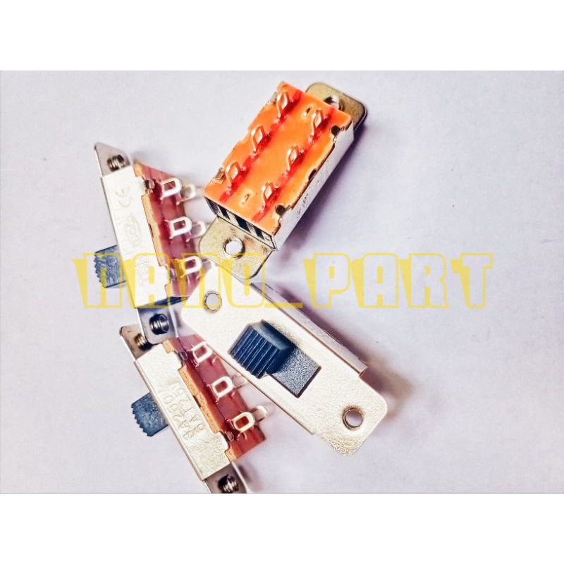 Jual switch geser 6pin saklar dpdt geser 6 pin / kaki besar | Shopee ...