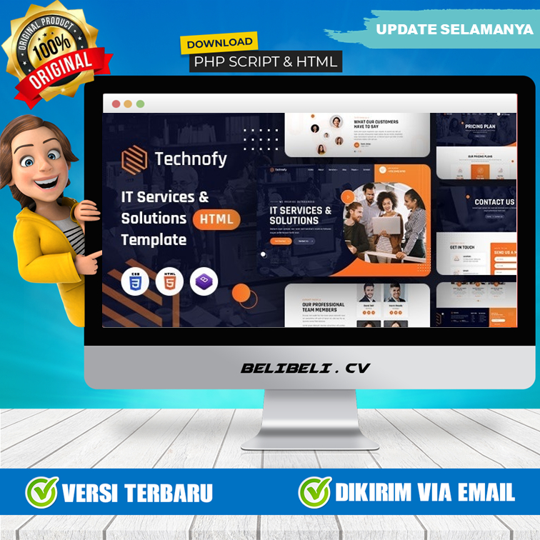 Jual HTML5 Template - Technofy - IT Services & Solutions HTML Template | Shopee Indonesia