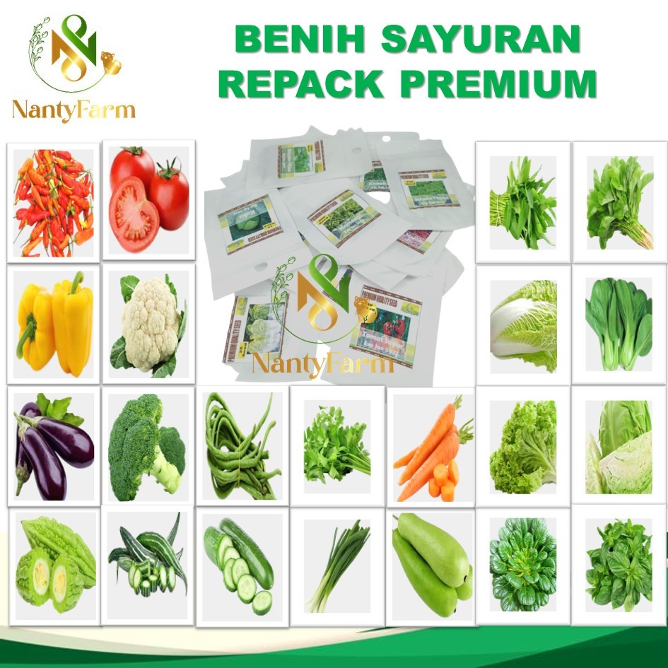 Jual Benih Bibit Biji Sayur Sayuran Kangkung Bayam Sawi Selada Kemangi ...