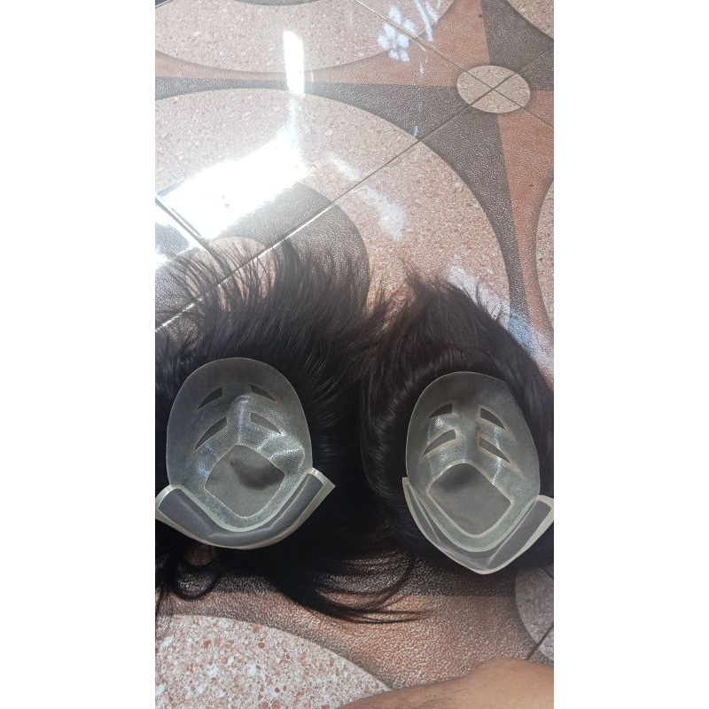 Jual wig toupee buat penutup botak. 100persen human hair.ukuran toupe 6 ...