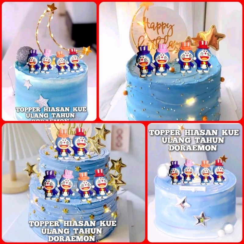 Jual [HOKY MART] CAKE TOPPER DORAEMON Happy Birthday / Cake Topper ...