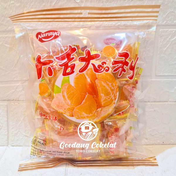 Jual Naraya Jelly Jeruk Mandarin Orange Candy 500gr HALAL | Shopee ...