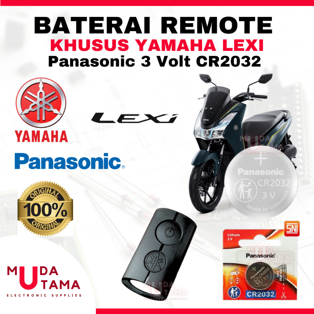 Jual Baterai Remote YAMAHA LEXI - ORIGINAL PANASONIC CR2032 | Battery ...