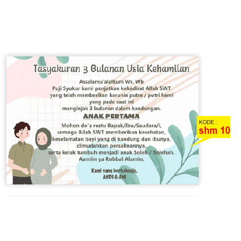 Jual STIKER / LABEL UNTUK TASYAKURAN 3/4/7 BULANAN KEHAMILAN DIJAMIN ...