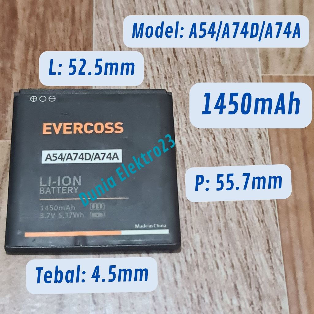 Jual Baterai Li-ion Polymer Doubel Power Kapasitas & Ukuran Cek Varian ...