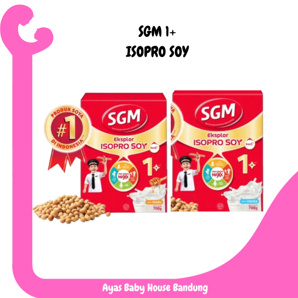 Jual SGM Eksplor Soya ISOPRO SOY 1+ ( 1 - 5 tahun ) Vanilla Madu Susu Pertumbuhan 700GR | Shopee ...
