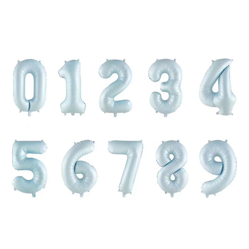 Jual Balon angka Jumbo 80cm BIRU baby blue doff blue doff pink | Shopee ...