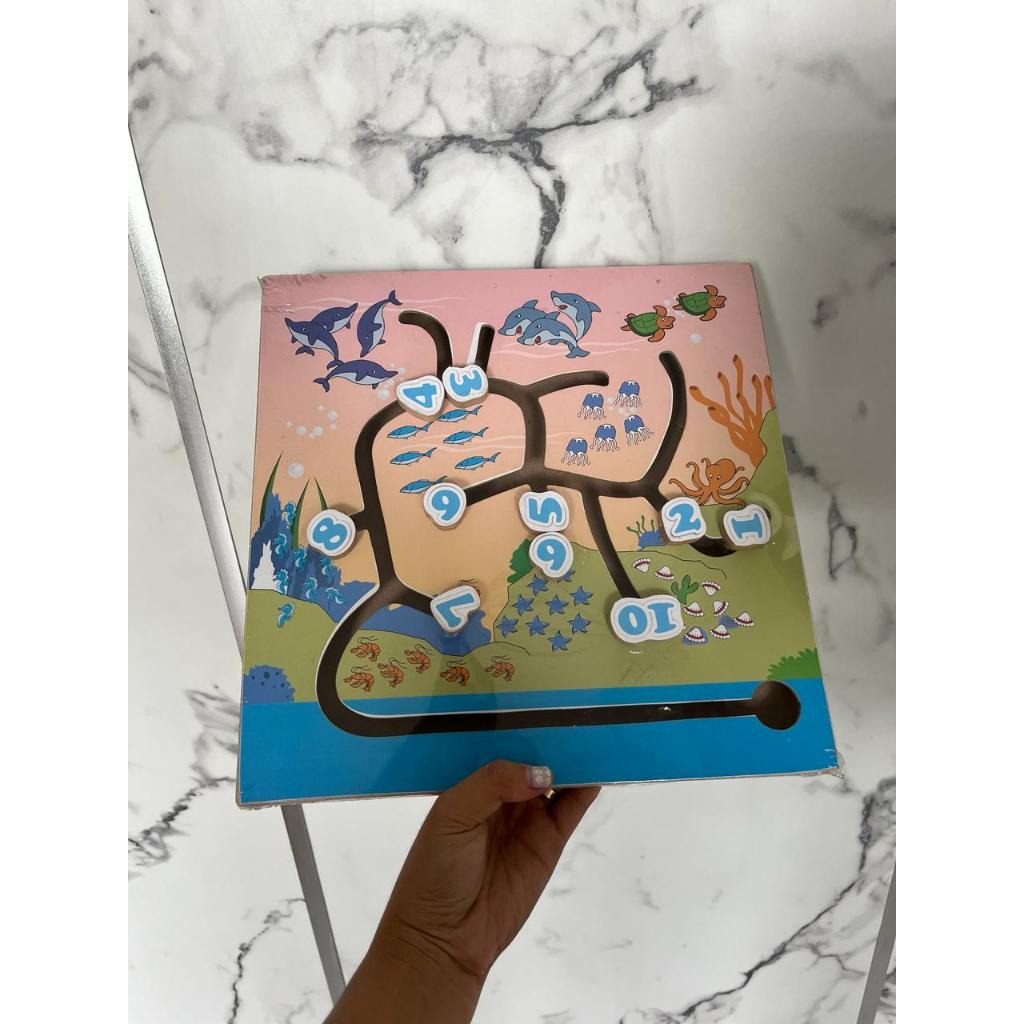 Jual maze angka mainan edukatid tk paud mainan montessori | Shopee ...