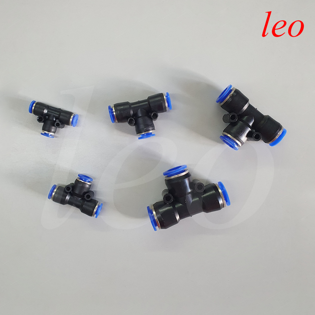 Jual Pneumatic Fittings T 4 6 8 10 12 mm Nipple Nepel PT Fitting ...