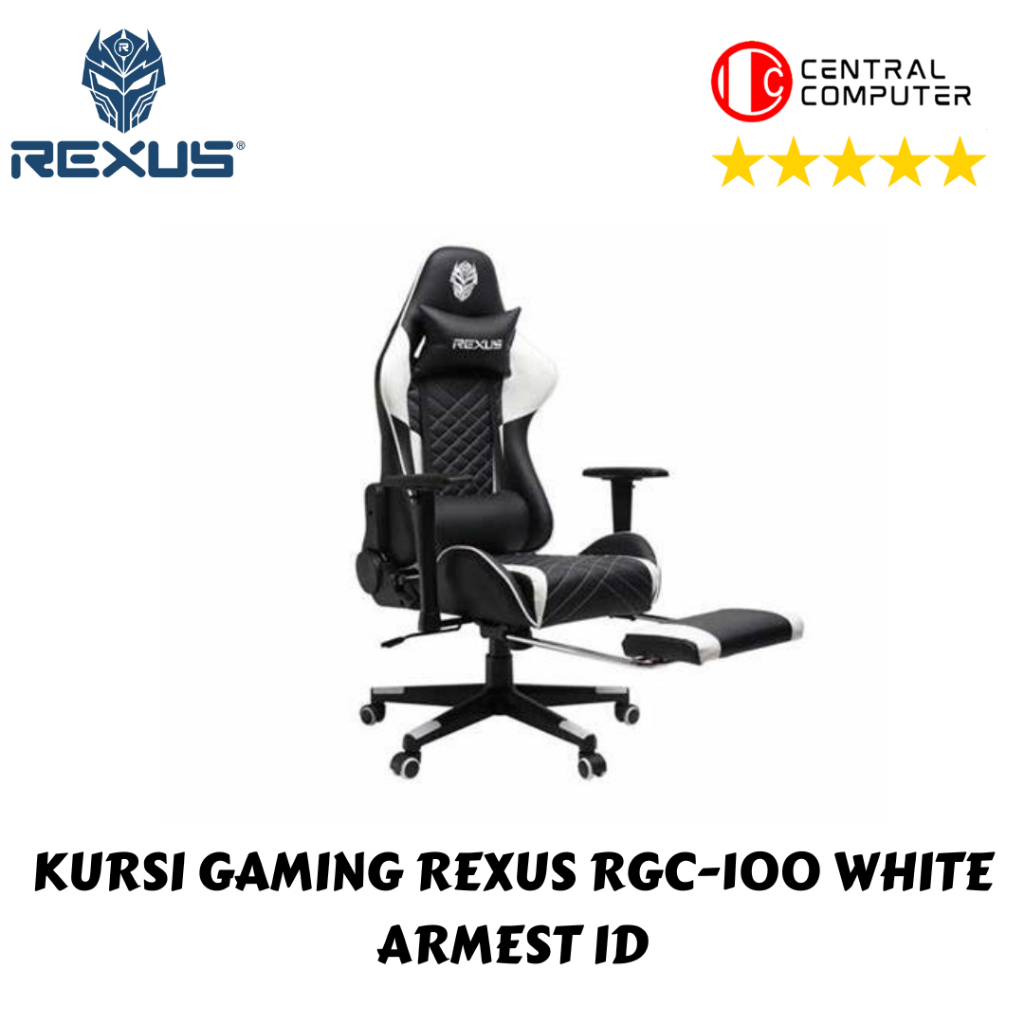 Jual Gaming Chair Rexus RGC-100 MAX WHITE FOOTREST | Shopee Indonesia