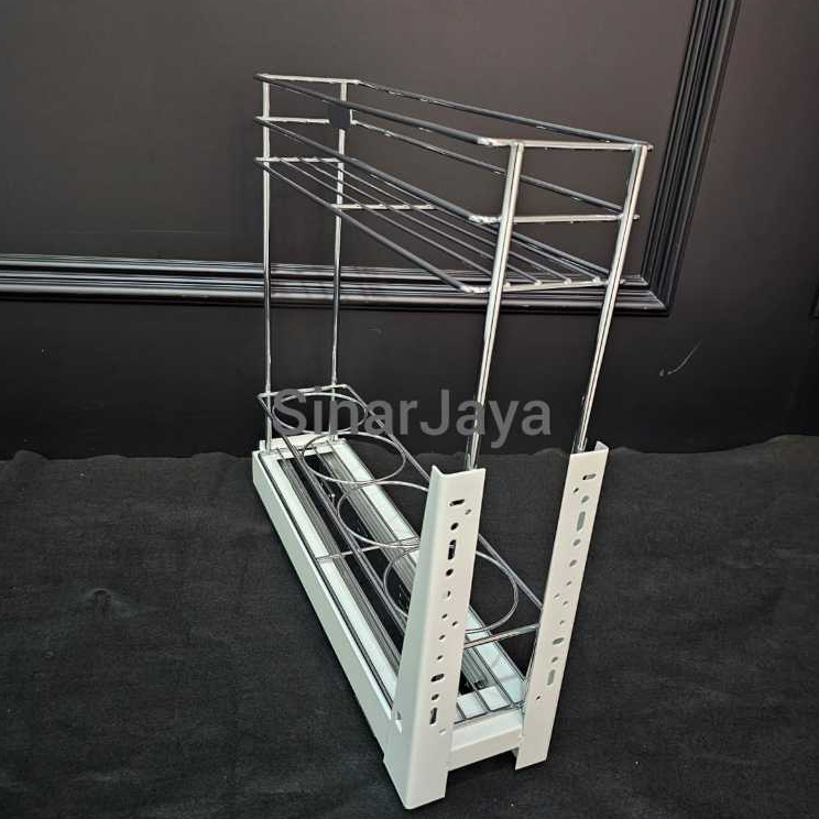 Jual rak bumbu dan botol rak dalam kabinet 15cm dan 20cm | Shopee Indonesia