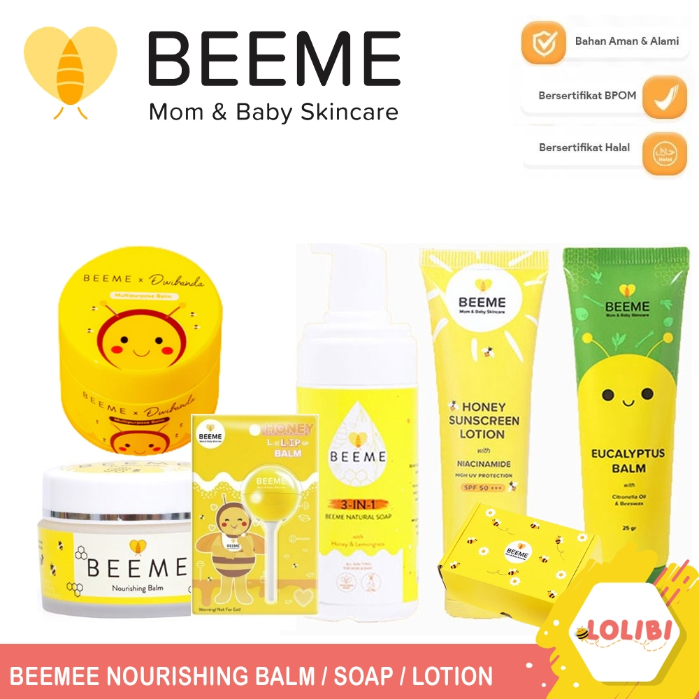Jual BEEME Skincare Ibu & Anak BPOM Nourishing Balm | Natural Soap 3 in ...