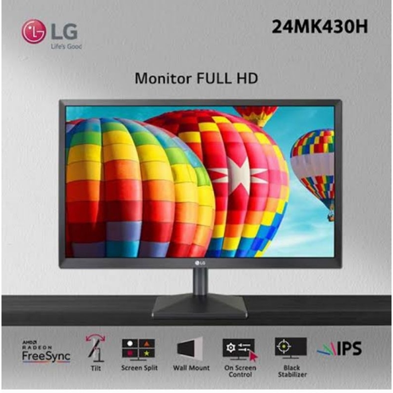 Jual MONITOR LED LG 24Mk430 24" inch ips full hd | Shopee Indonesia