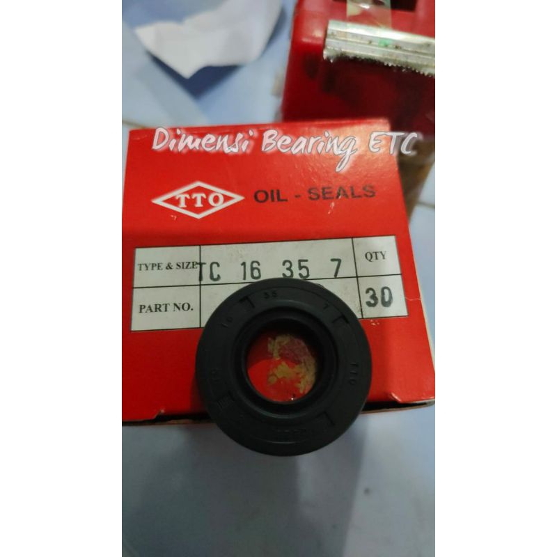 Jual OIL SEAL TC Ukuran : 16X35X7 TTO | Shopee Indonesia
