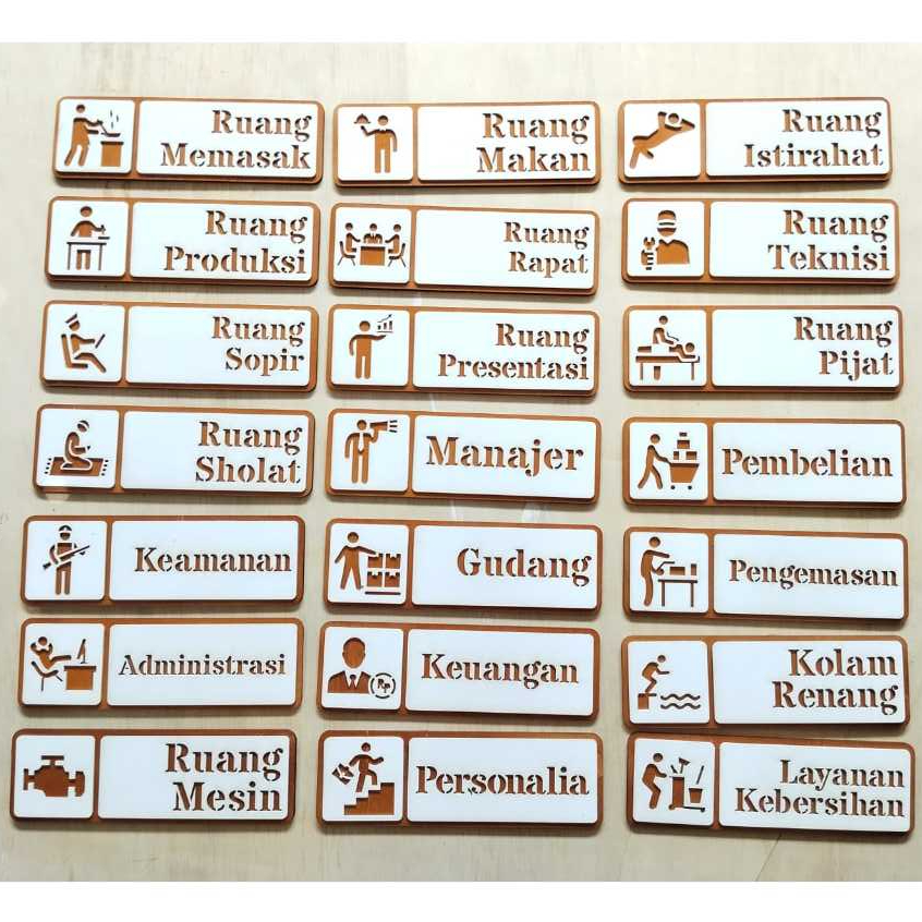 Jual PAPAN SIGN KAYU RUANG OFFICE Tulisan timbul | Shopee Indonesia