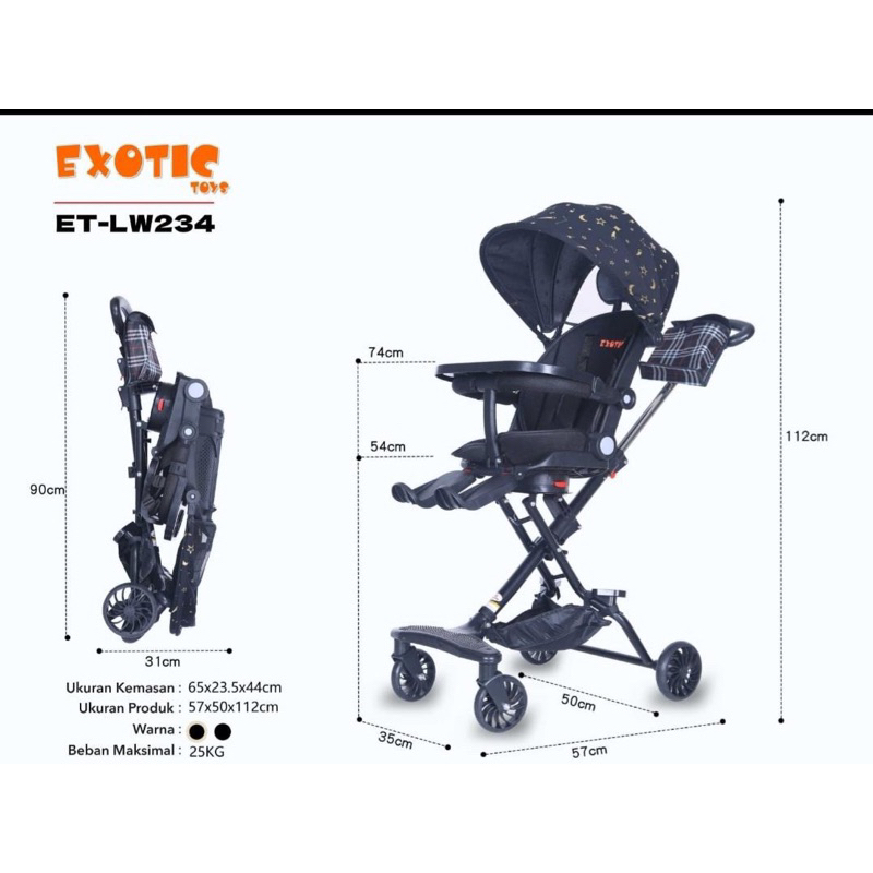 Jual MAGIC STROLLER SPACE BABY EXOTIC ET LW 120/ LW120 / LW 121 / LW ...