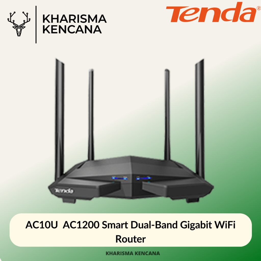 Jual TENDA AC10U AC1200 DUAL-BAND GIGABIT WIFI ROUTER | Shopee Indonesia