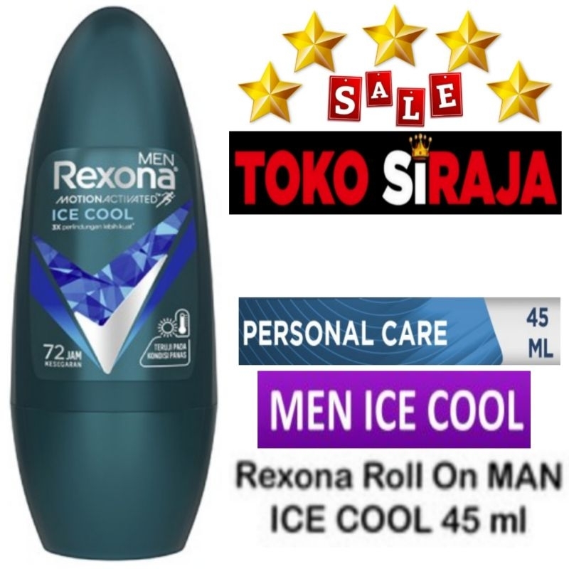 Jual REXONA MEN ICE COOL 45 ML DEODORANT ROLL ON REXONA MEN ICE COOL 45ML | Shopee Indonesia