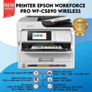 Jual Printer Epson WorkForce Pro WF-C5390 Single Function / WF-C5890 ...