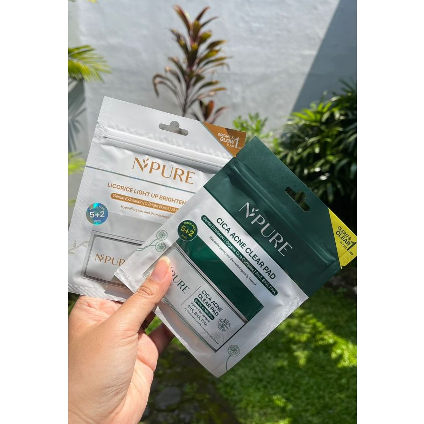 Jual Npure Acne Clear Cica Pad Sachet isi 7 | Kapas Exfoliating Npure ...