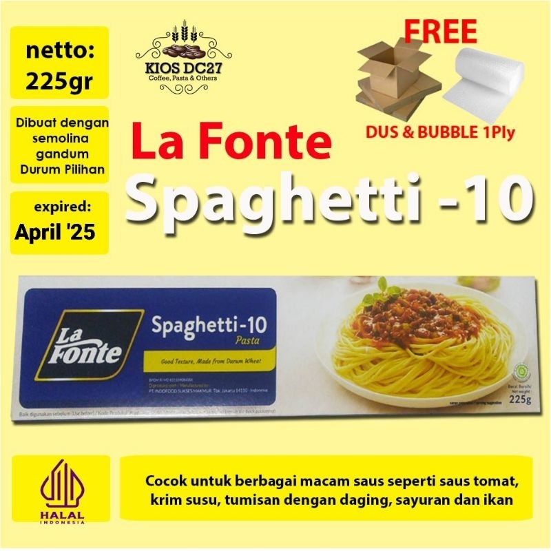 Jual La Fonte Pasta Spaghetti-10 225 gram - Spageti Lafonte | Shopee ...
