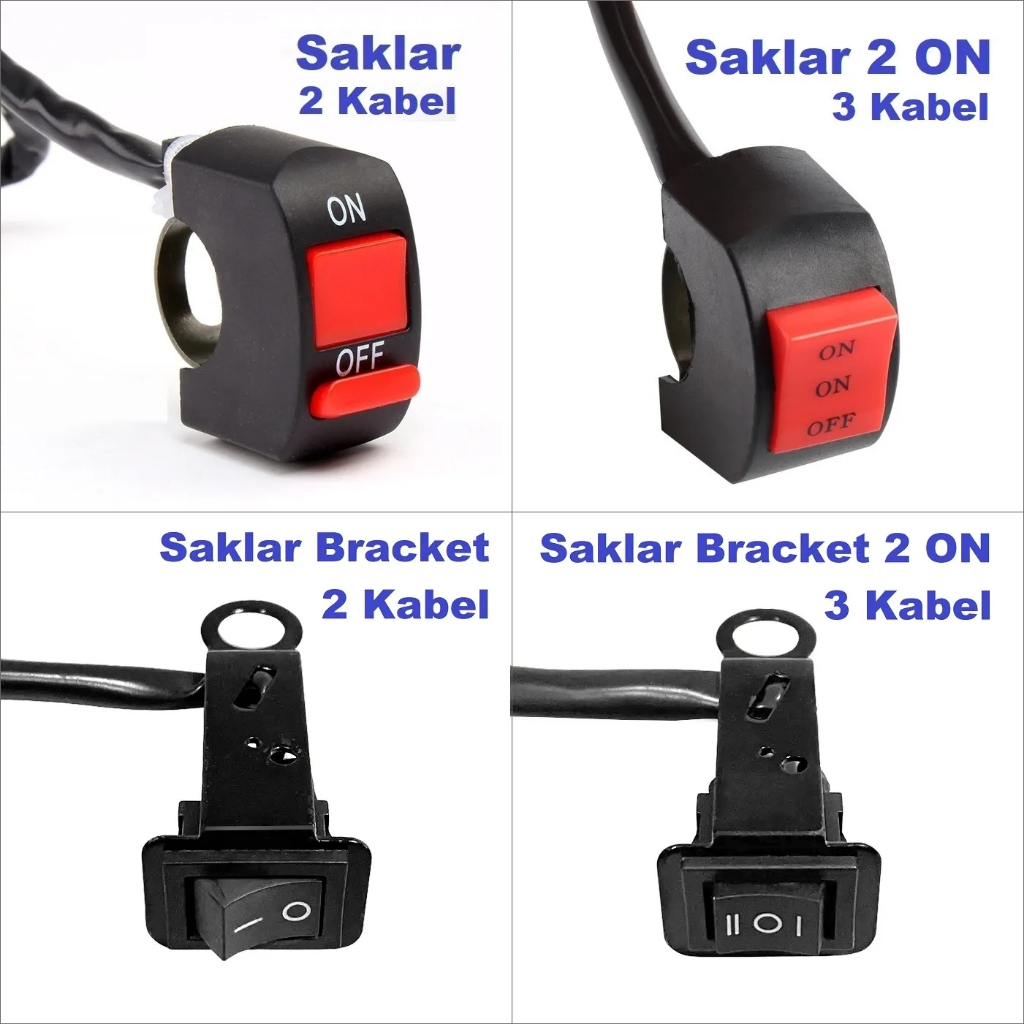Jual Saklar On Off Bracket Spion Motor Untuk Lampu Depan Motor - Lampu ...