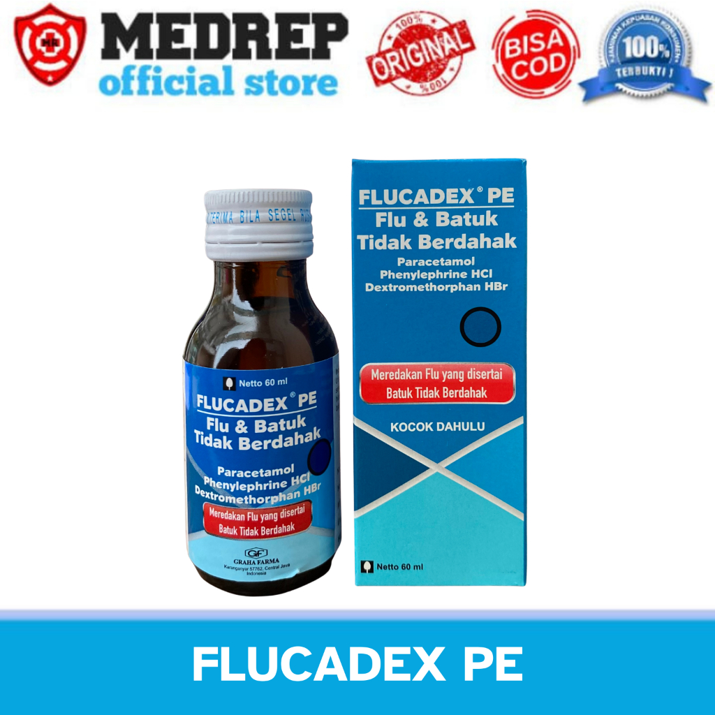 Jual FLUCADEX PE FLU DAN BATUK TIDAK BERDAHAK SIRUP 60 ML | Shopee ...