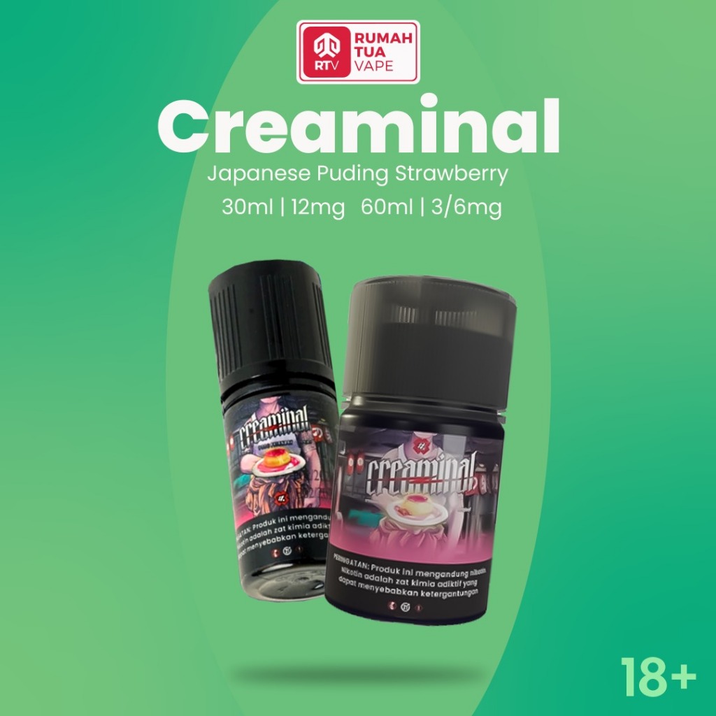 Jual CREAMINAL JAPANESE STRAWBERRY PUDDING 3/6MG 60ML PREMIUM LIQUID ...