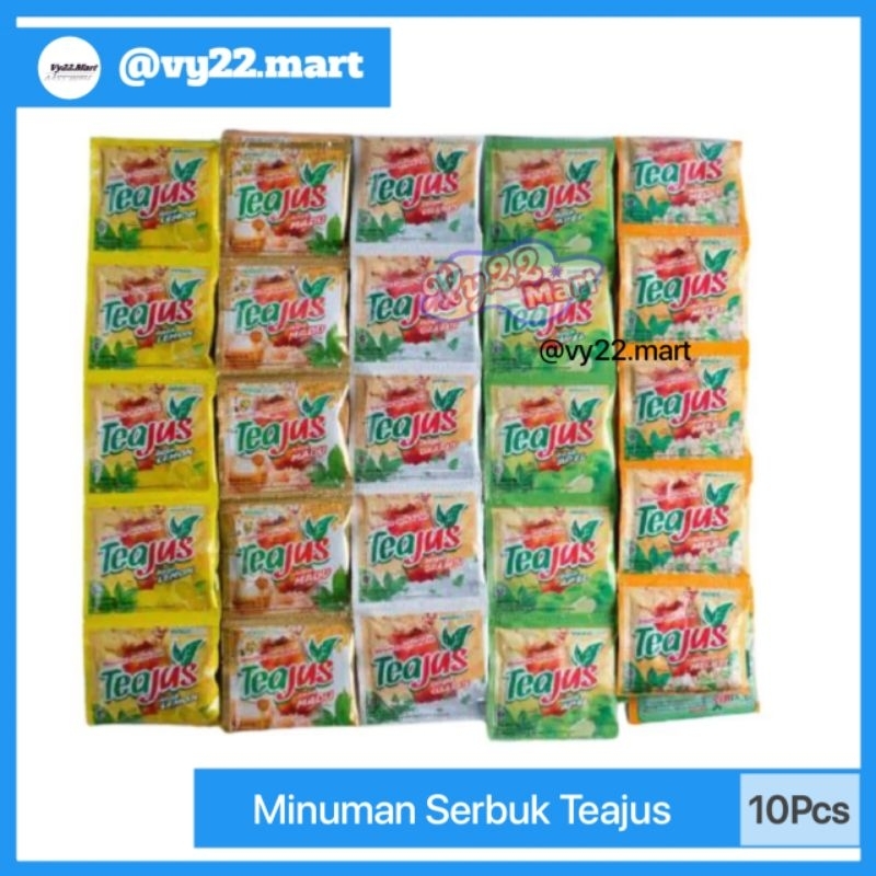 Jual Teajus Minuman Serbuk Teh Asli Tea Jus 1 Renteng isi 10Pcs ...