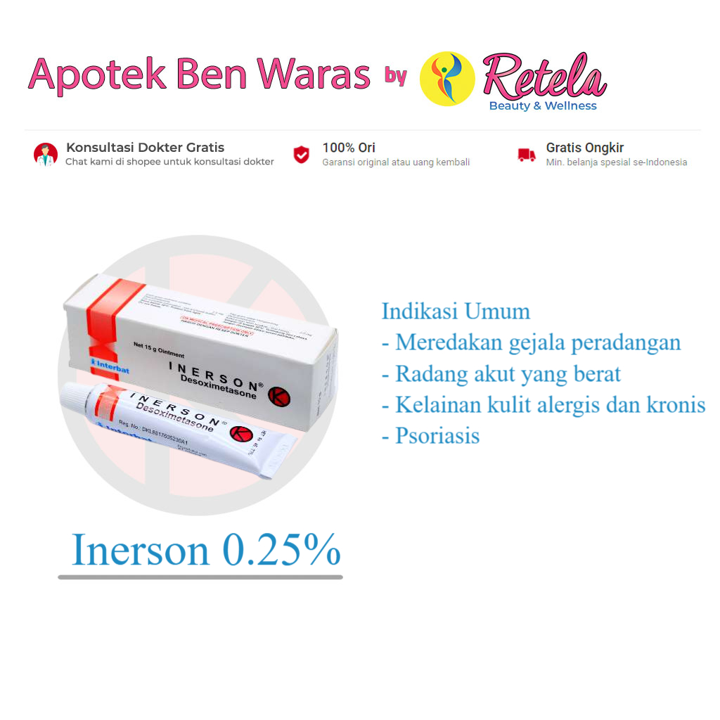 Jual Inerson 0.25% Salep 15 g | Shopee Indonesia