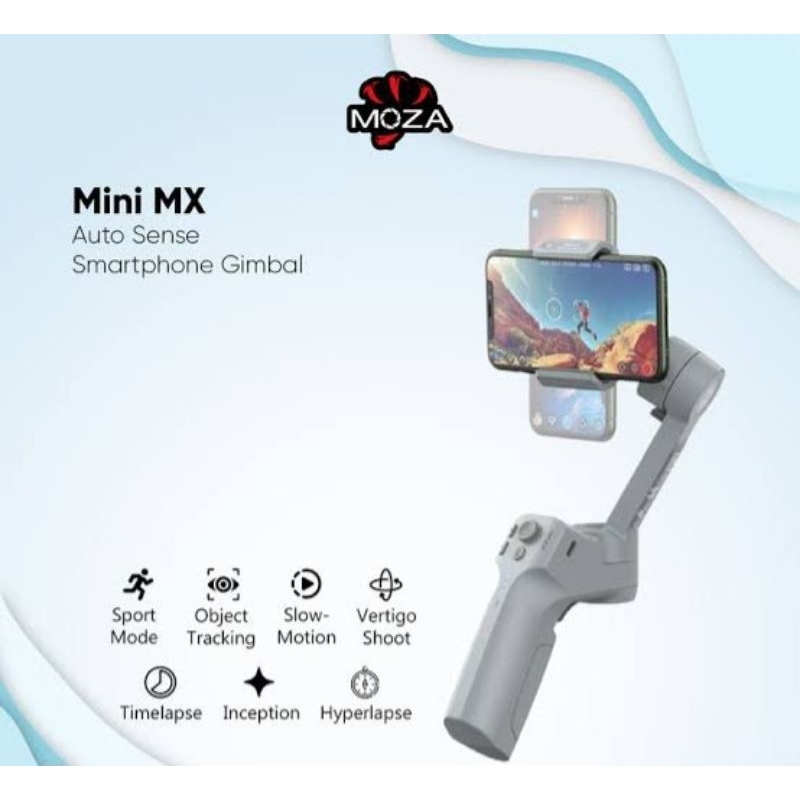 Jual GIMBAL STABILIZER MOZA MINI MX CAMERA HANDPHONE / TRIPOD HP / YOUTUBER | Shopee Indonesia