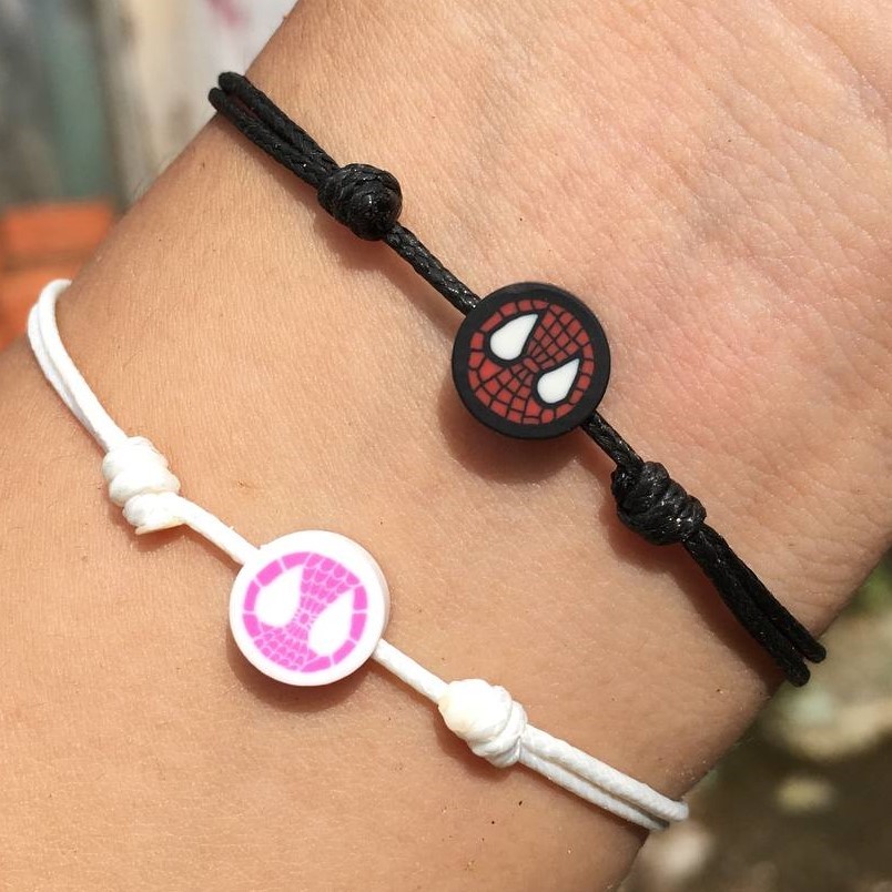 Jual Gelang Couple Spiderman Miles & Gwen Pasangan Kapel Capel | Shopee ...