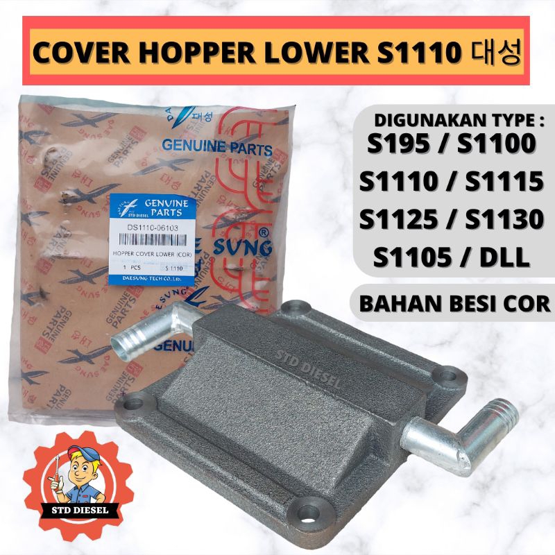 Jual TUTUP HOPPER LOWER COR SUPER TEBAL MERK DAESUNG S195 S1100 S1110 ...