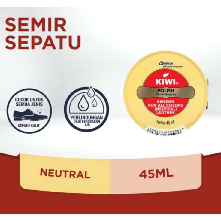Jual TERMURAH KIWI SEMIR SEPATU PASTE SP NEUTRAL 45ML ORIGINAL | Shopee ...