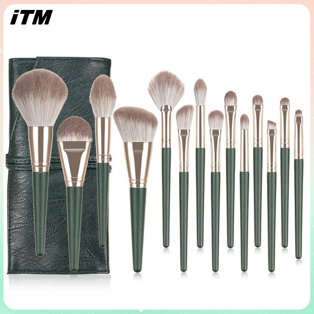 Jual iTM 14pcs Satu Set Kuas Makeup Lengkap Dengan Tas Hidung Lembut ...