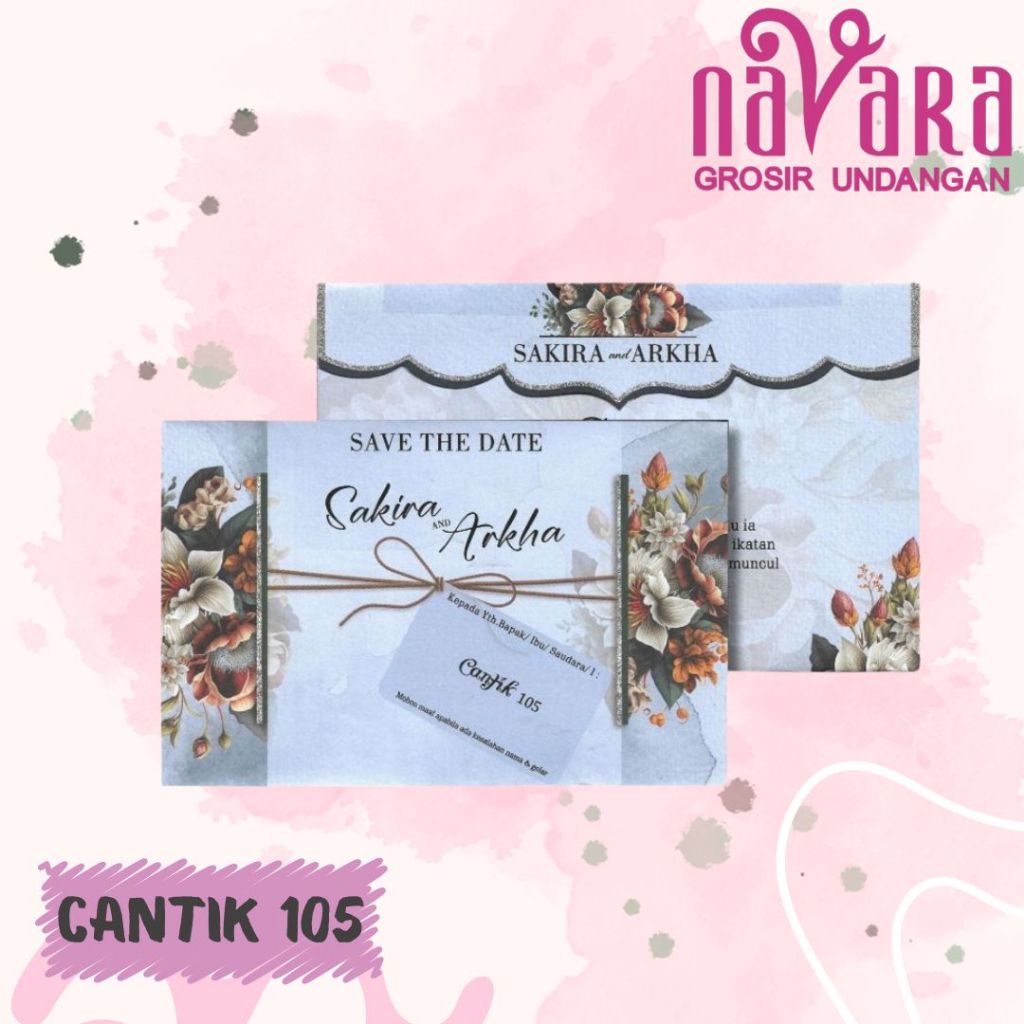 Jual Blangko undangan atau kertas undangan pernikahan merek Cantik 105 ...