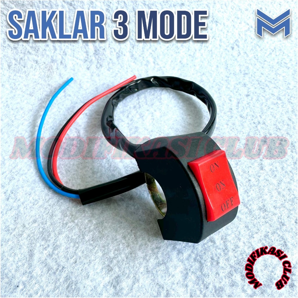 Jual SAKLAR LAMPU TEMBAK MOTOR 3 MODE 3 KABEL SAKLAR SWITCH STANG ...