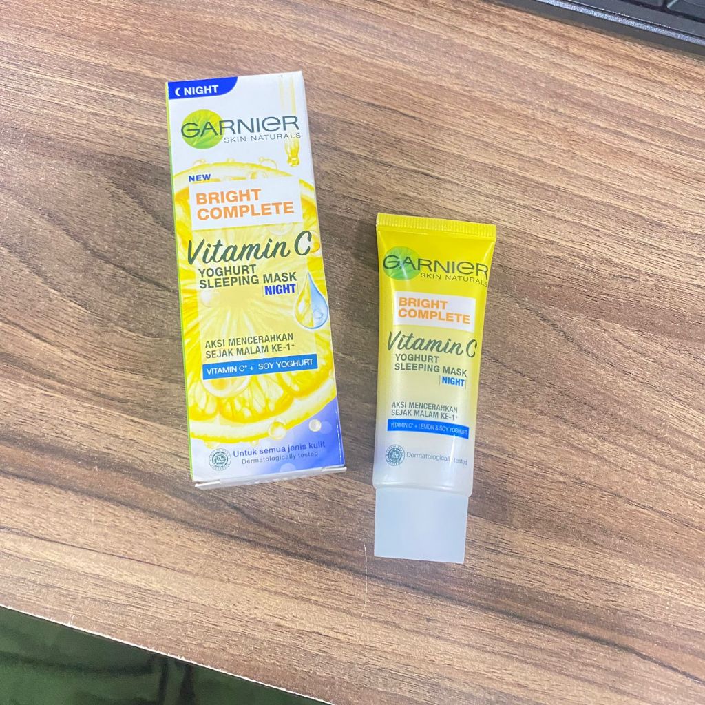 Jual Garnier Bright Complete Vitamin C Yogurt sleeping mask night 20ml ...