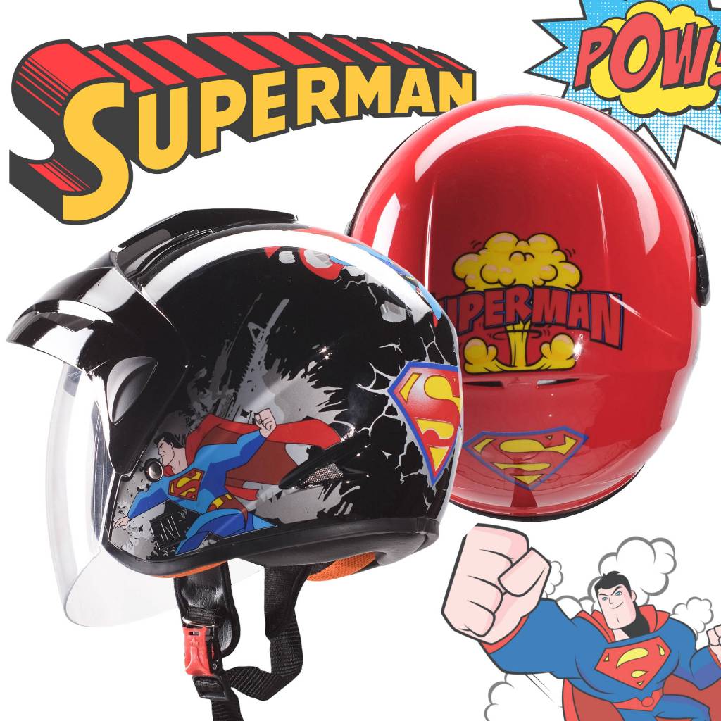 Jual Helm Anak Lucu Motif Superman untuk Usia 2 hingga 7 Tahun ...