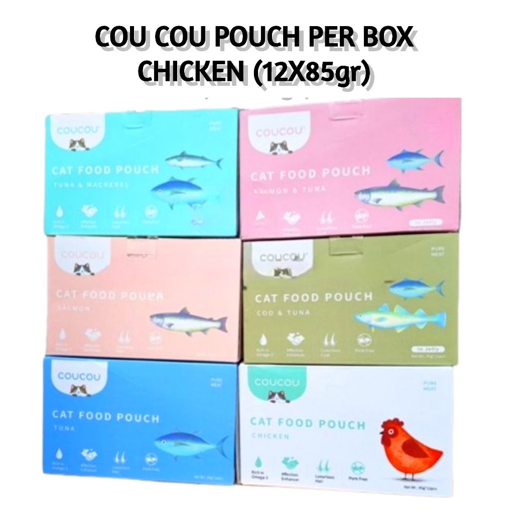 Jual Cou Cou COUCOU Pouch Per Box isi 12 Sachet Saset Makanan Kucing ...