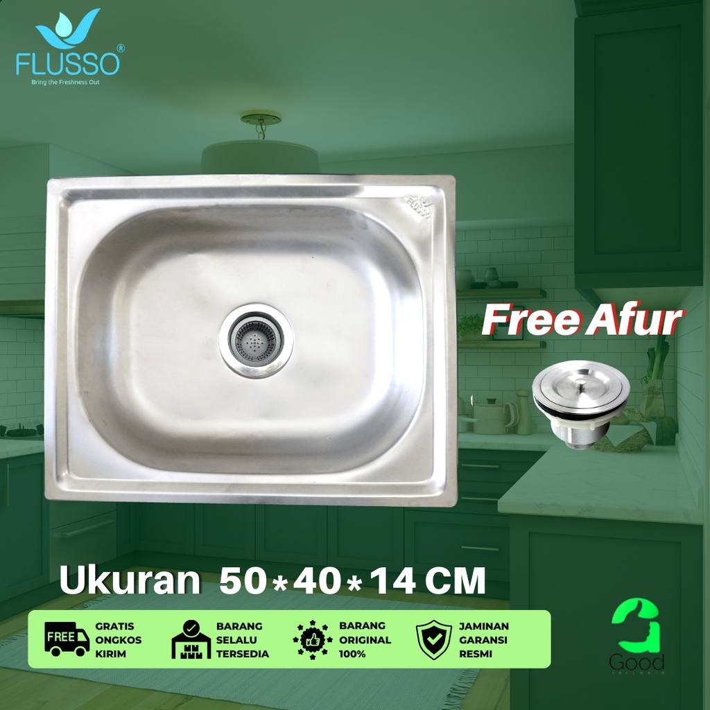 Jual Flusso Kitchen Sink Zink Tempat Bak Alat Cuci Piring Wastafel ...