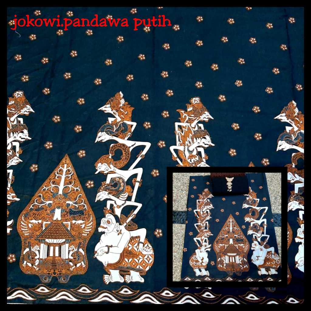 Jual kain batik printing motif wayang pandawa | Shopee Indonesia