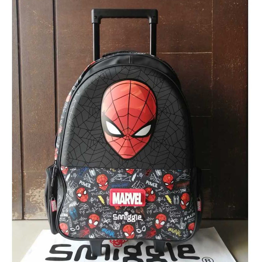 Jual Smiggle backpack trolley with light up wheels / trolley anak sd ...