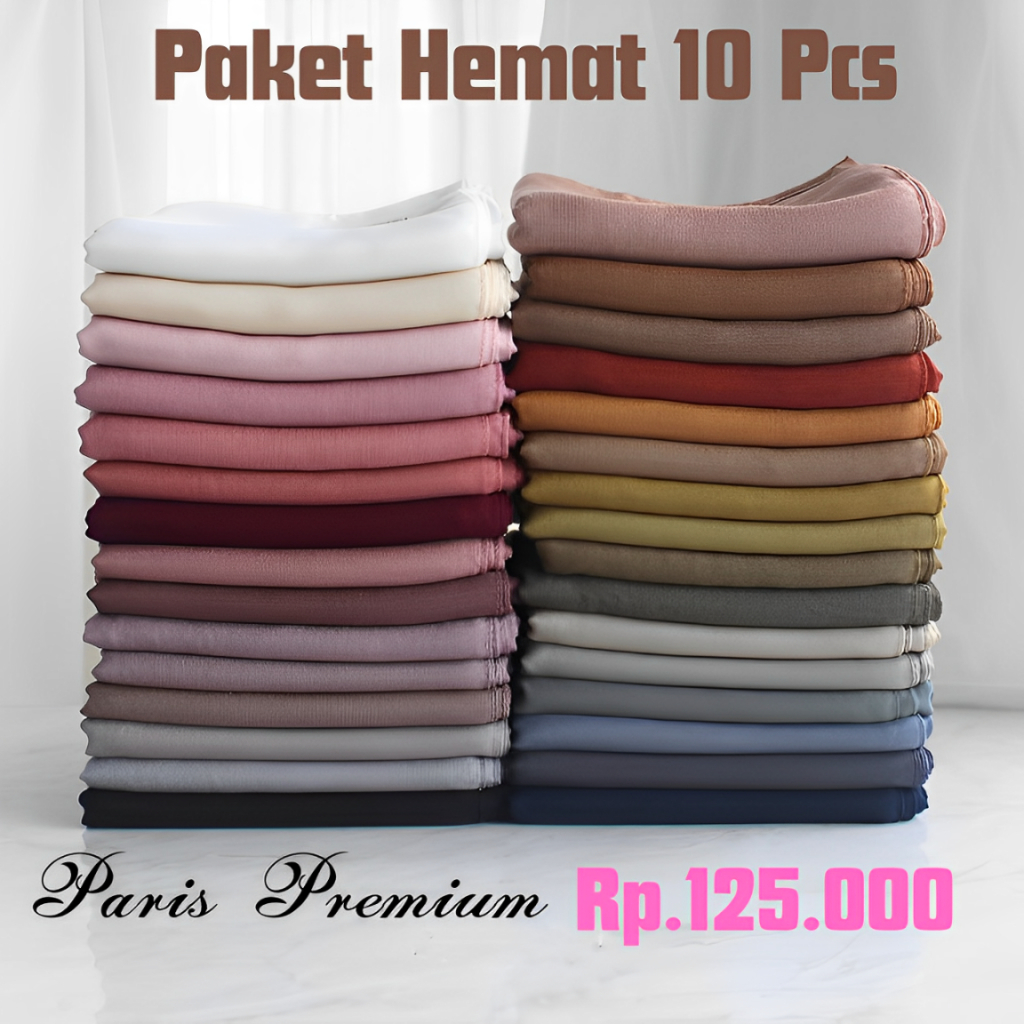Jual PAKET USAHA !! 12 PCS HIJAB PARIS SEGI EMPAT PARIS PREMIUM VOAL ...