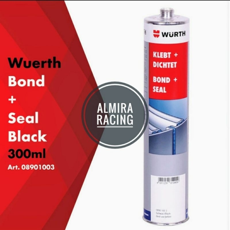 Jual Bond Seal Lem Kaca Wurth 300ml Hitam | Shopee Indonesia