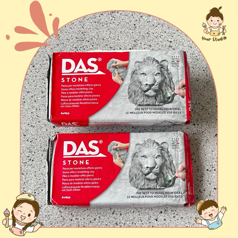 Jual (STONE) Air Dry Clay Merk DAS 1000 Gram (FREE AMPLAS) | Shopee ...
